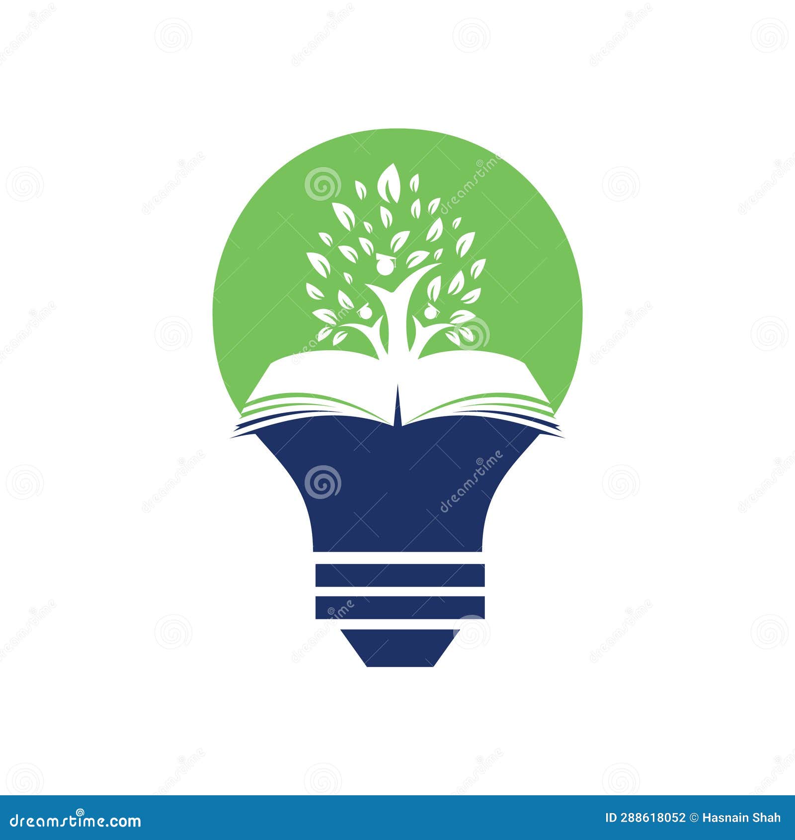 Education Tree Growth on Book Idea Vector Logo Stock Illustration ...