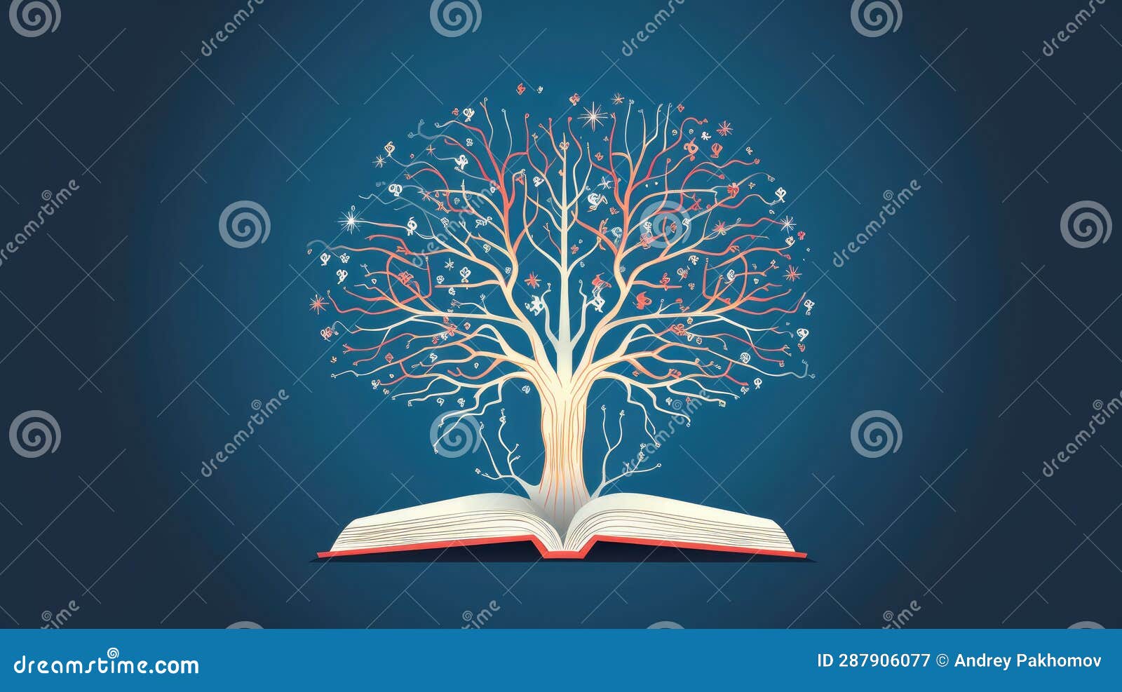 An Open Book from Which the Tree of Knowledge Grows, the Concept of the ...