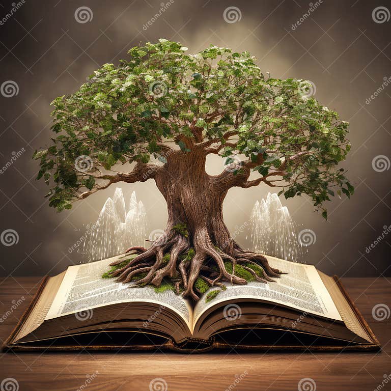 An Open Book from Which the Tree of Knowledge Grows, the Concept of the ...