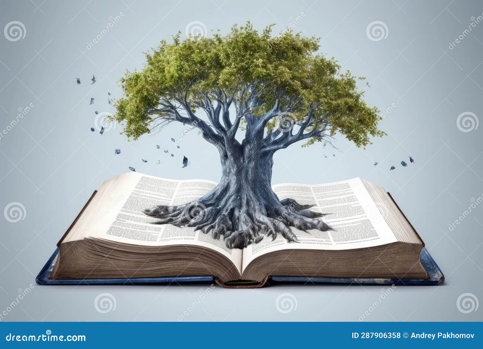 An Open Book from Which the Tree of Knowledge Grows, the Concept of the ...
