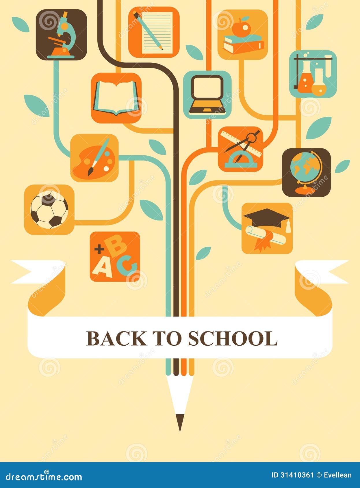 Education tree stock vector. Illustration of letter, diploma - 31410361