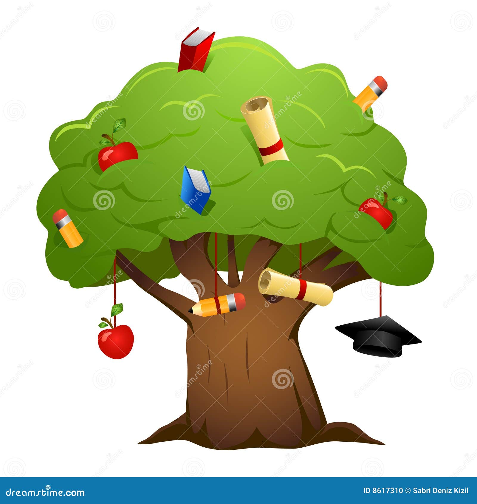 Education tree vector stock vector. Illustration of isolated - 8617310