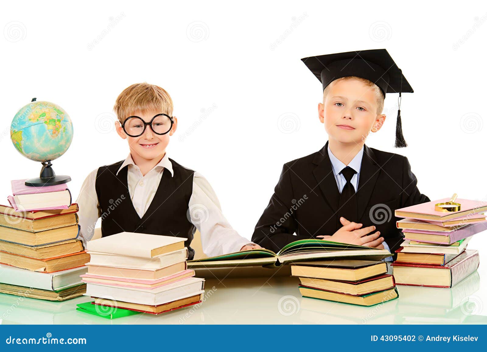 Clever Schoolboys And Schoolgirls Studying Science Together At School ...