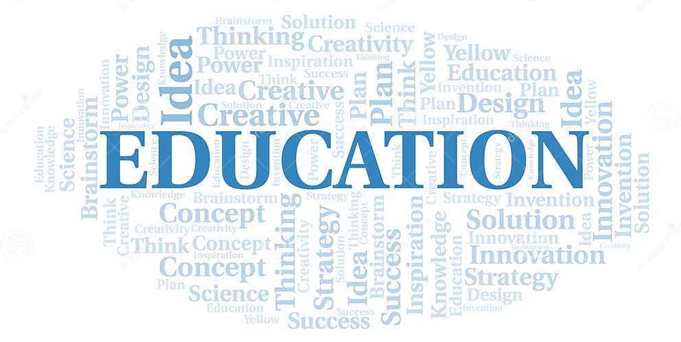 Education Typography Word Cloud Create with the Text only. Stock ...