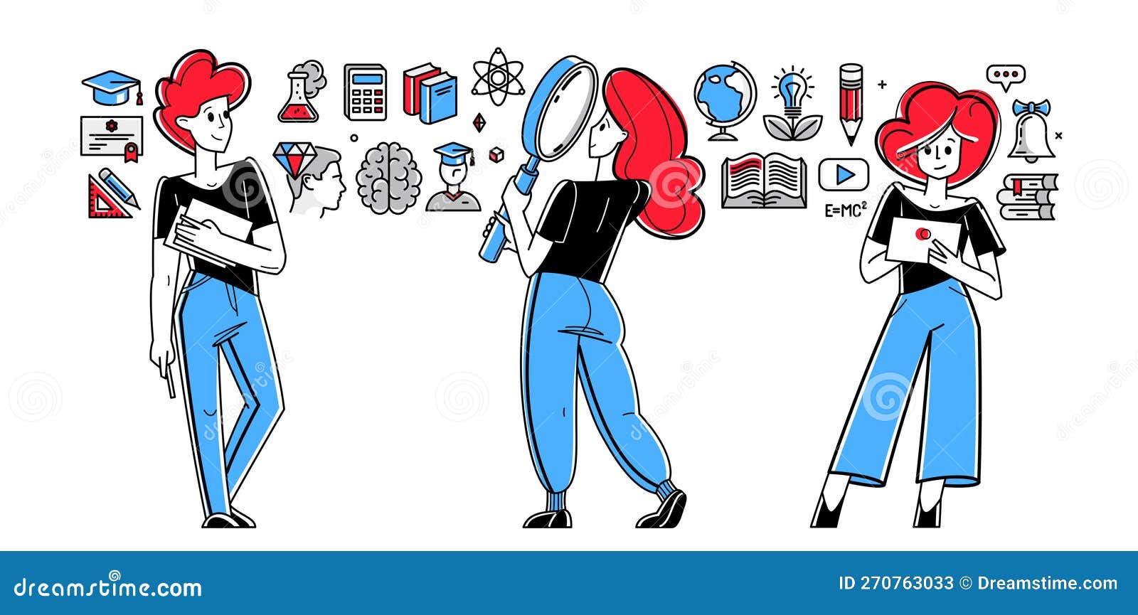 Education in University or Collage, Students are Doing Homework or ...