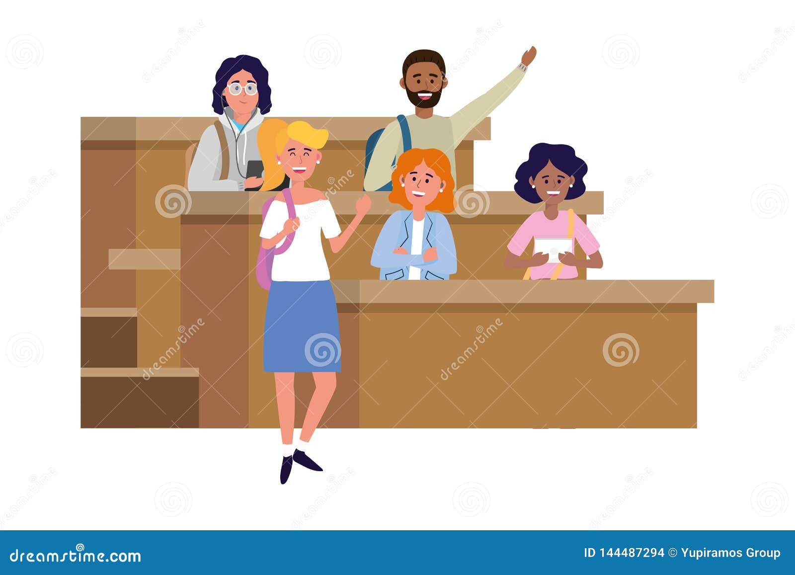 Education University College Cartoon Stock Vector - Illustration of ...