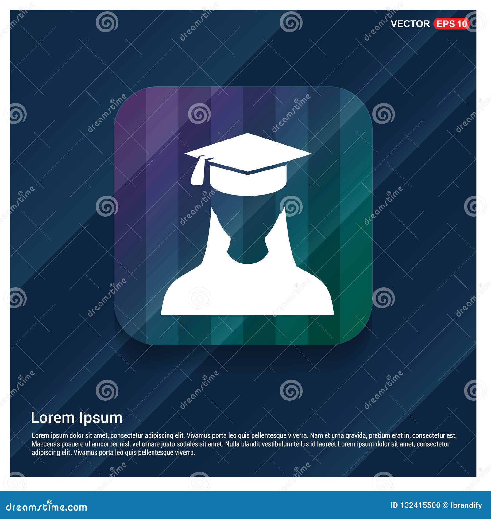 Education User Icon stock vector. Illustration of teaching - 132415500