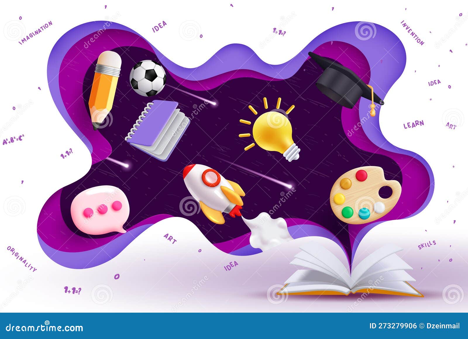 Education Vector Concept Design. Back To School with Educational Book ...