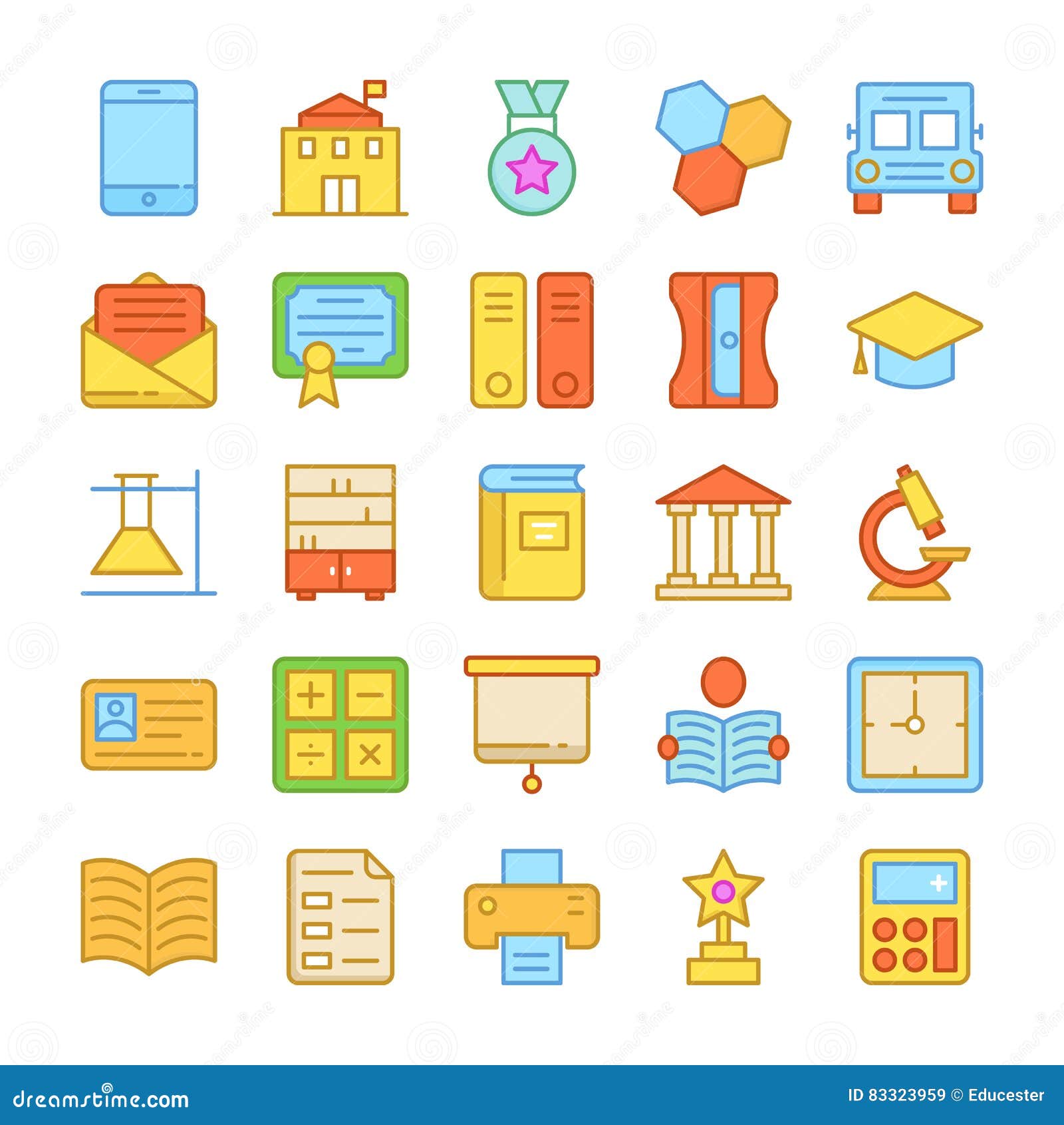 Education Vector Icons 4 stock illustration. Illustration of education ...