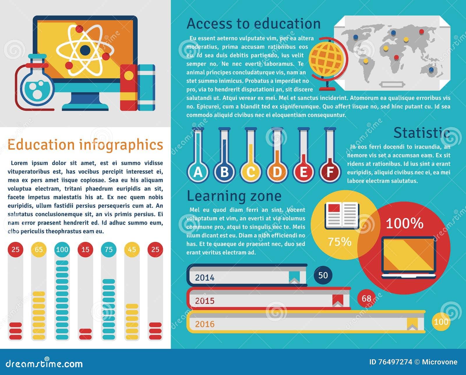 Education Vector Infographics Template Stock Vector - Illustration of ...