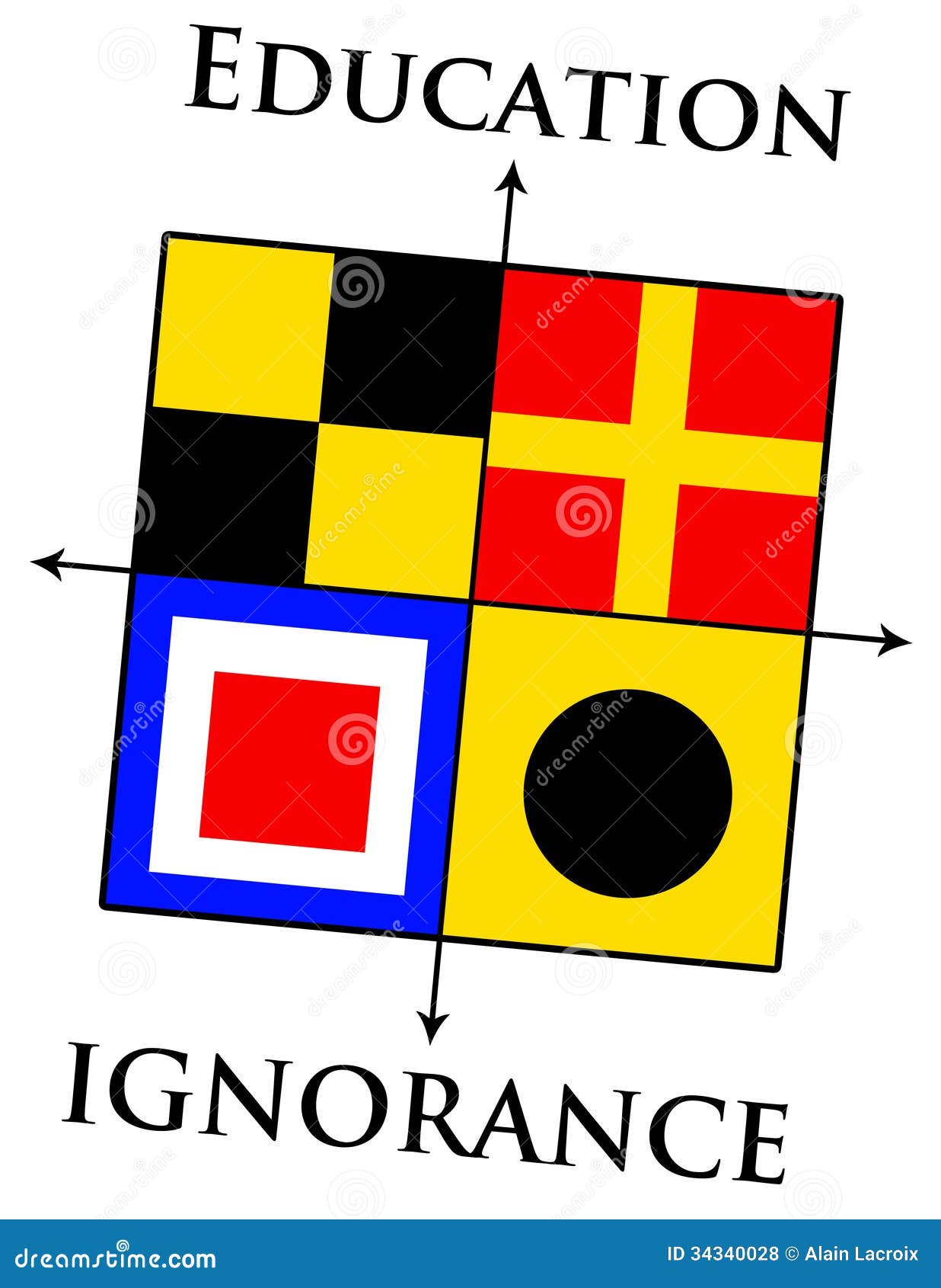 Education versus ignorance stock illustration. Illustration of audit ...