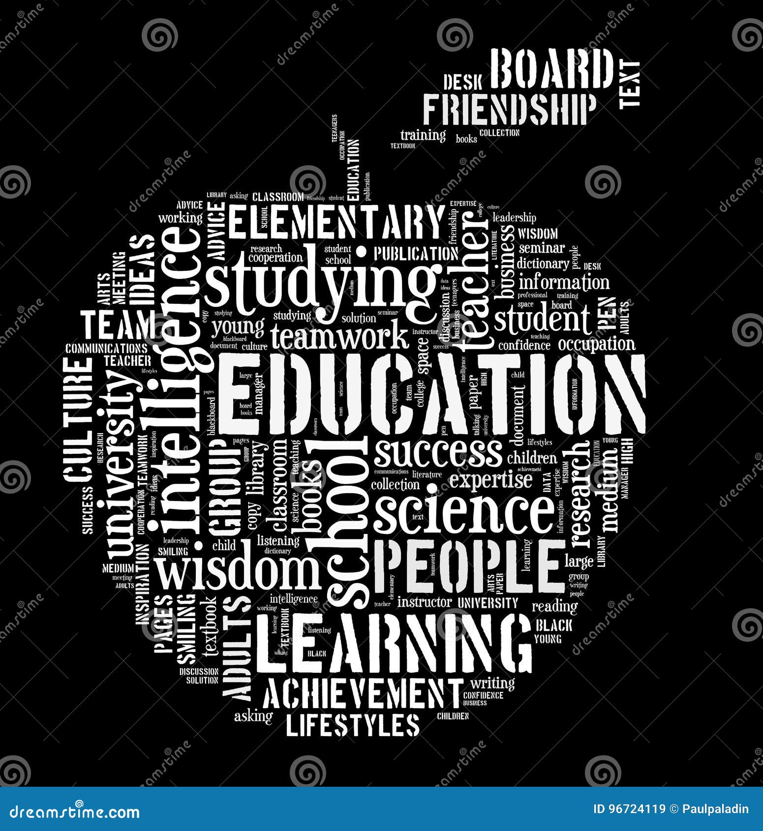 Education Word Cloud Concept Illustration Vector