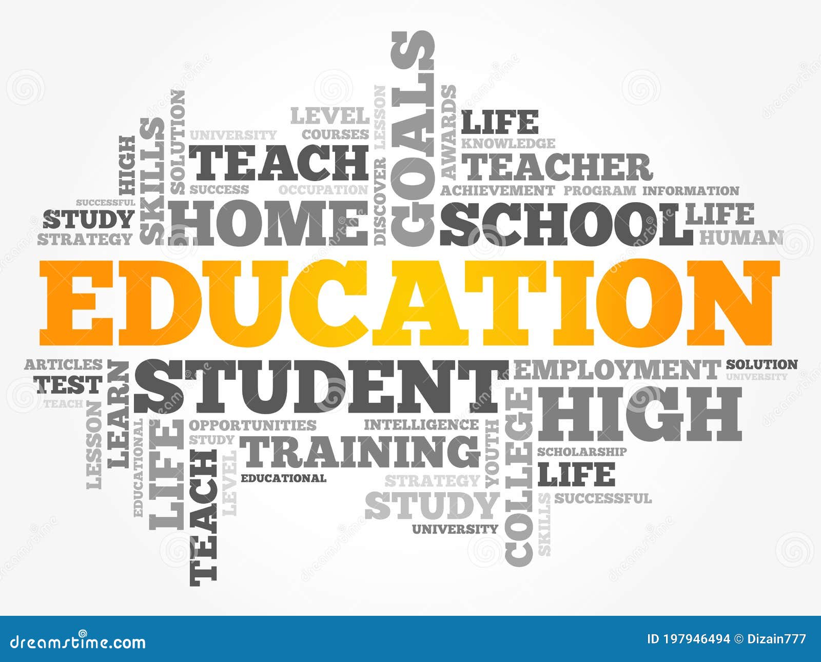 EDUCATION Word Cloud Collage Stock Photo - Image of cloud, learning ...