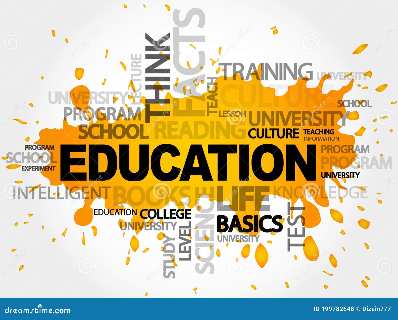 EDUCATION word cloud stock illustration. Illustration of study - 199782648