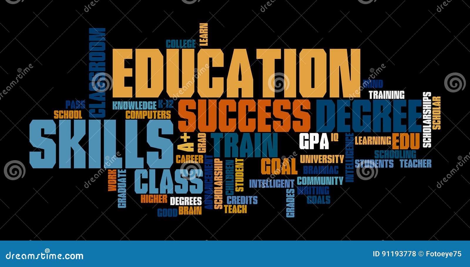 Education Word Tag Cloud Illustration Stock Illustration - Illustration ...