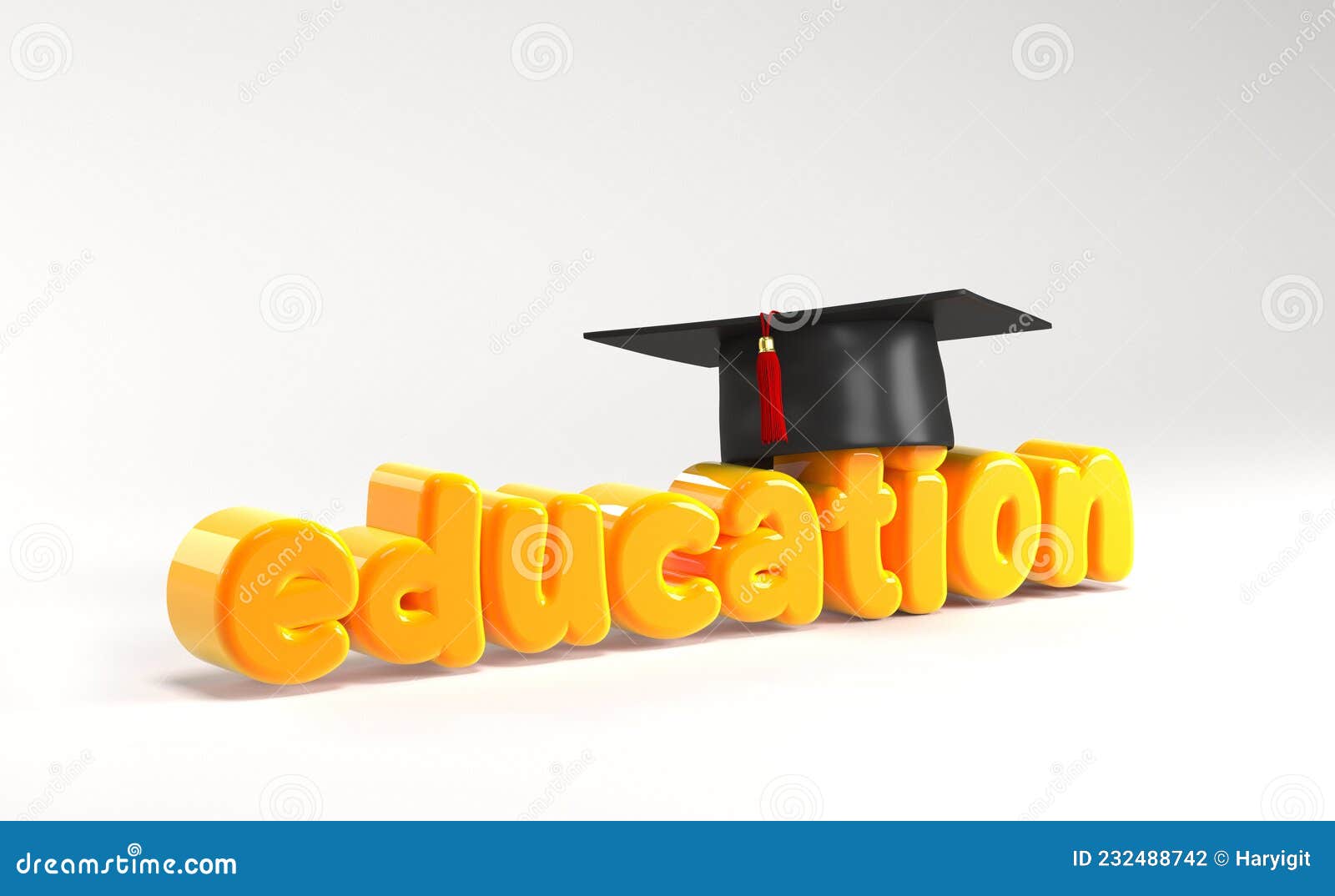 Graduation Cap with Letters. Stock Illustration - Illustration of study ...