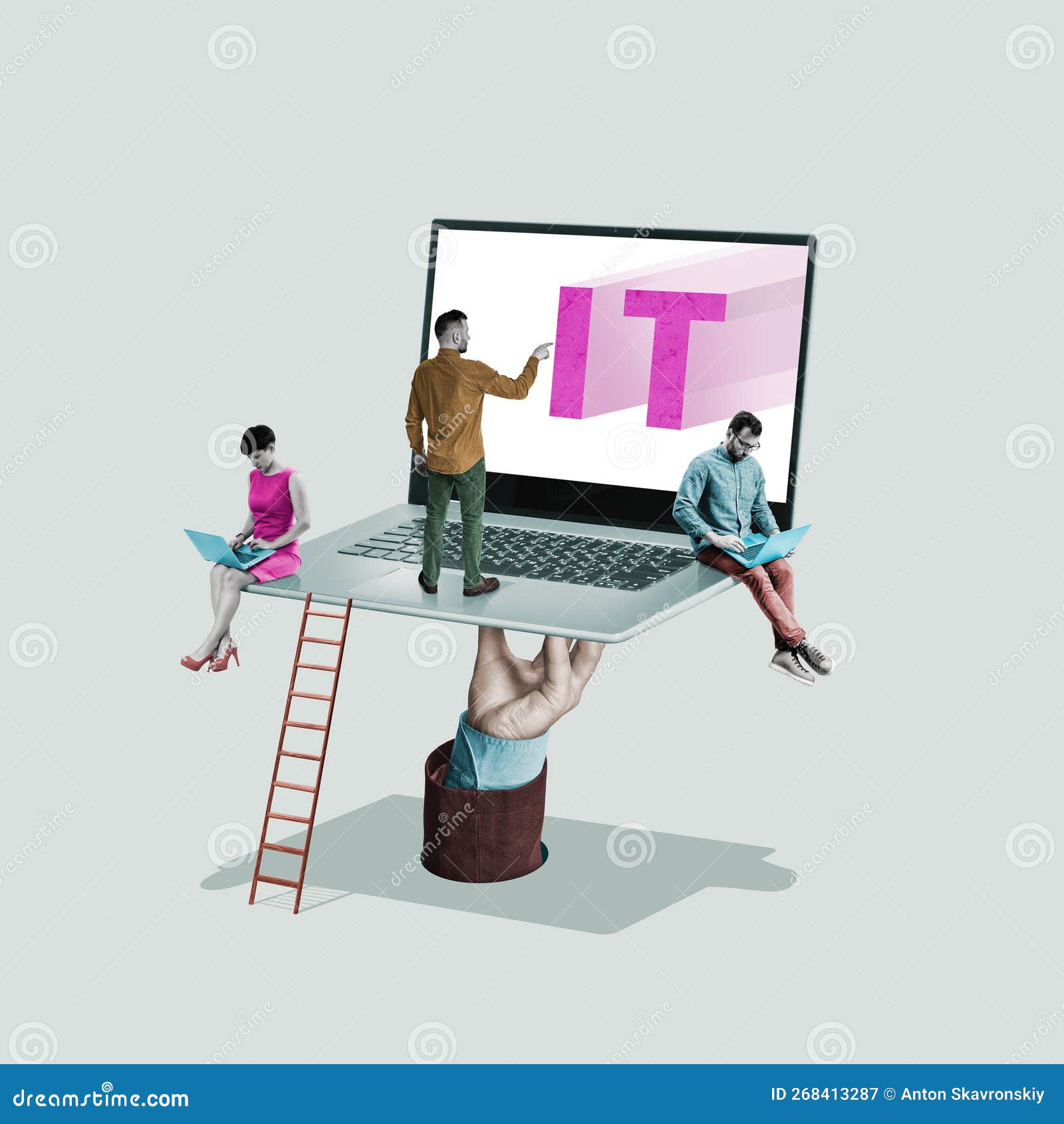 Concept of Education and Work. Stock Image - Image of laptop, online ...