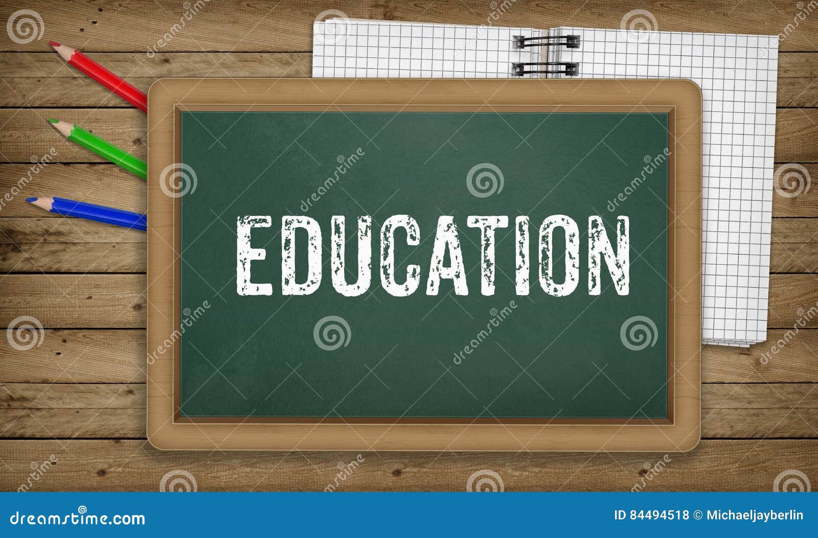 Education Written on Chalk Board Stock Illustration - Illustration of ...