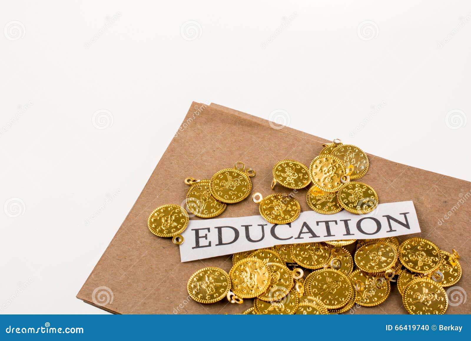 Education Written Paper and Gold Coins Stock Photo - Image of learning ...