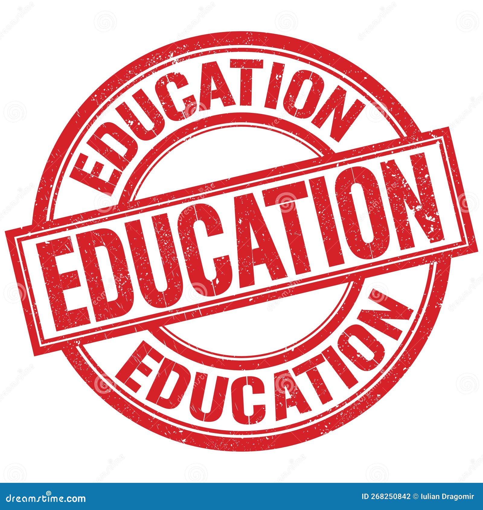 EDUCATION Written Word on Red Stamp Sign Stock Illustration ...