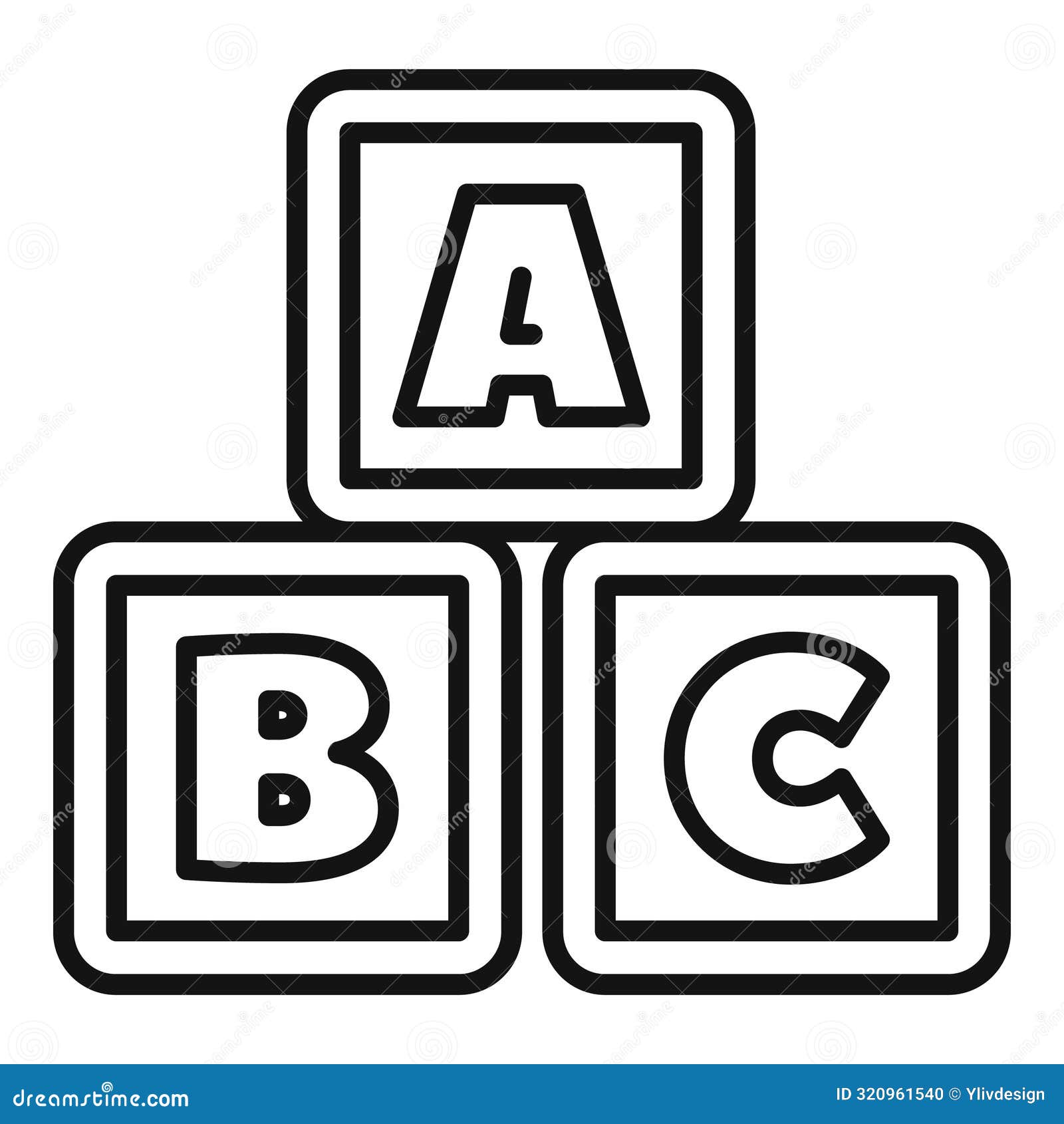 Educational Abc Alphabet Blocks for Children Stock Vector ...