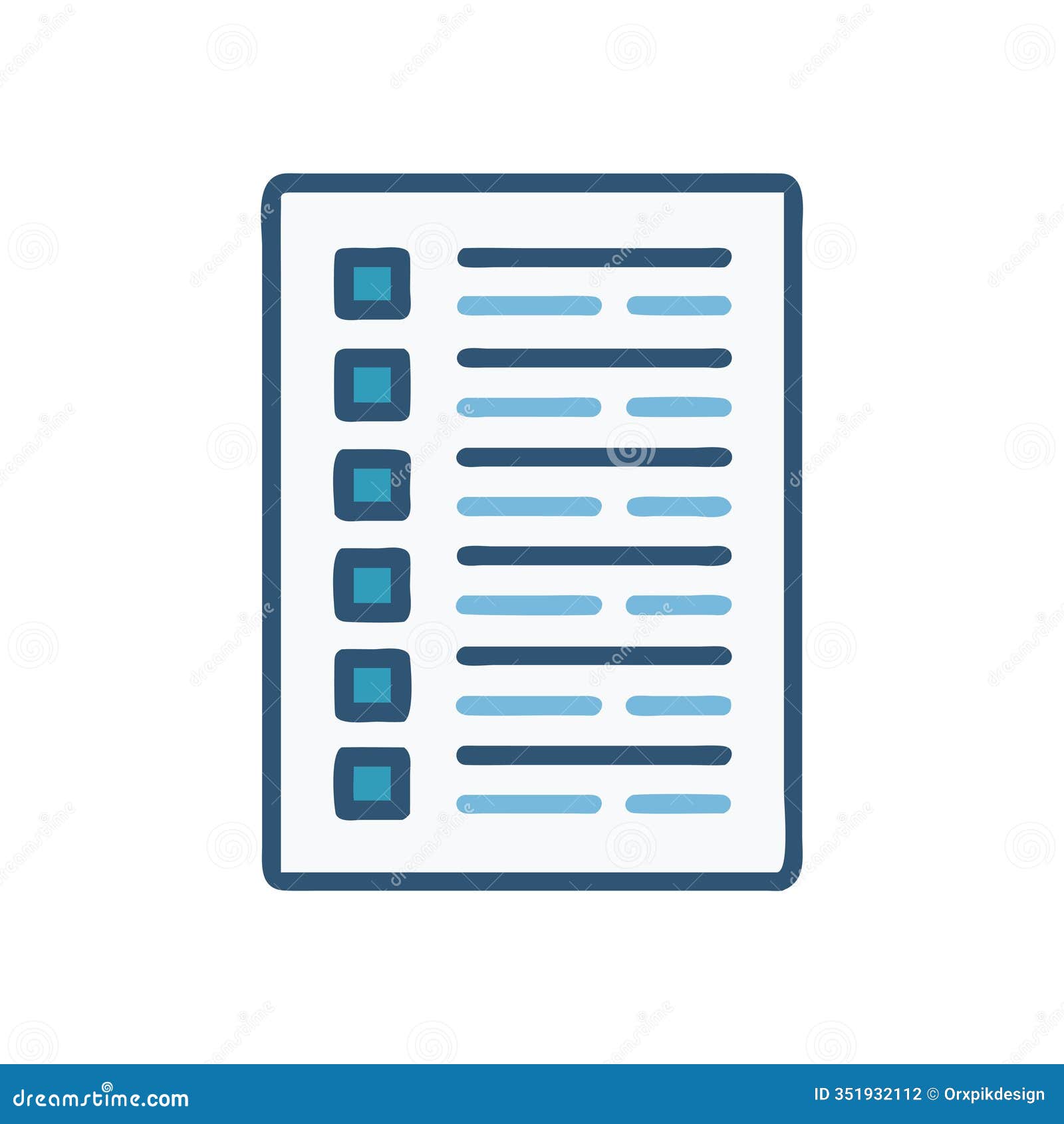 Grading Answer Sheet Icon Cartoon Vector | CartoonDealer.com #351932111