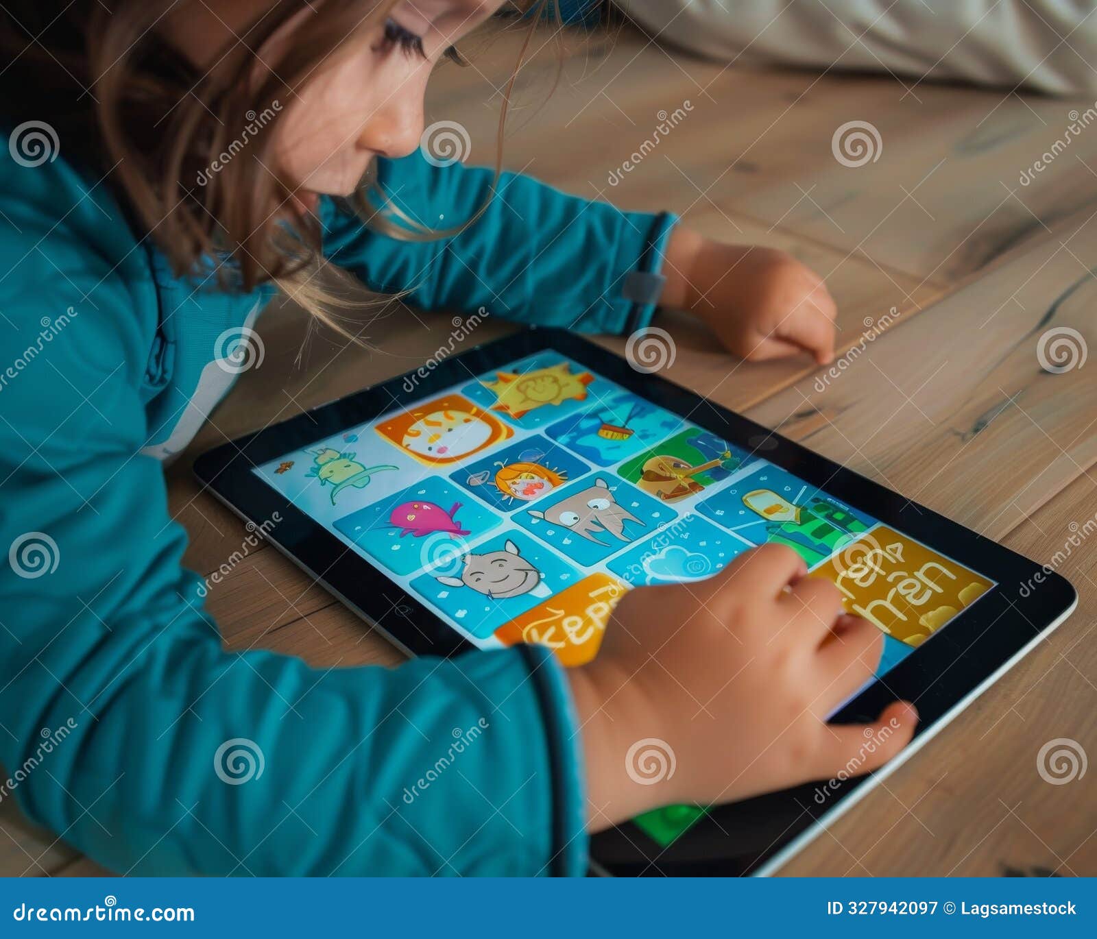 Educational App Interface Engaging Learning Tool for Children on a ...