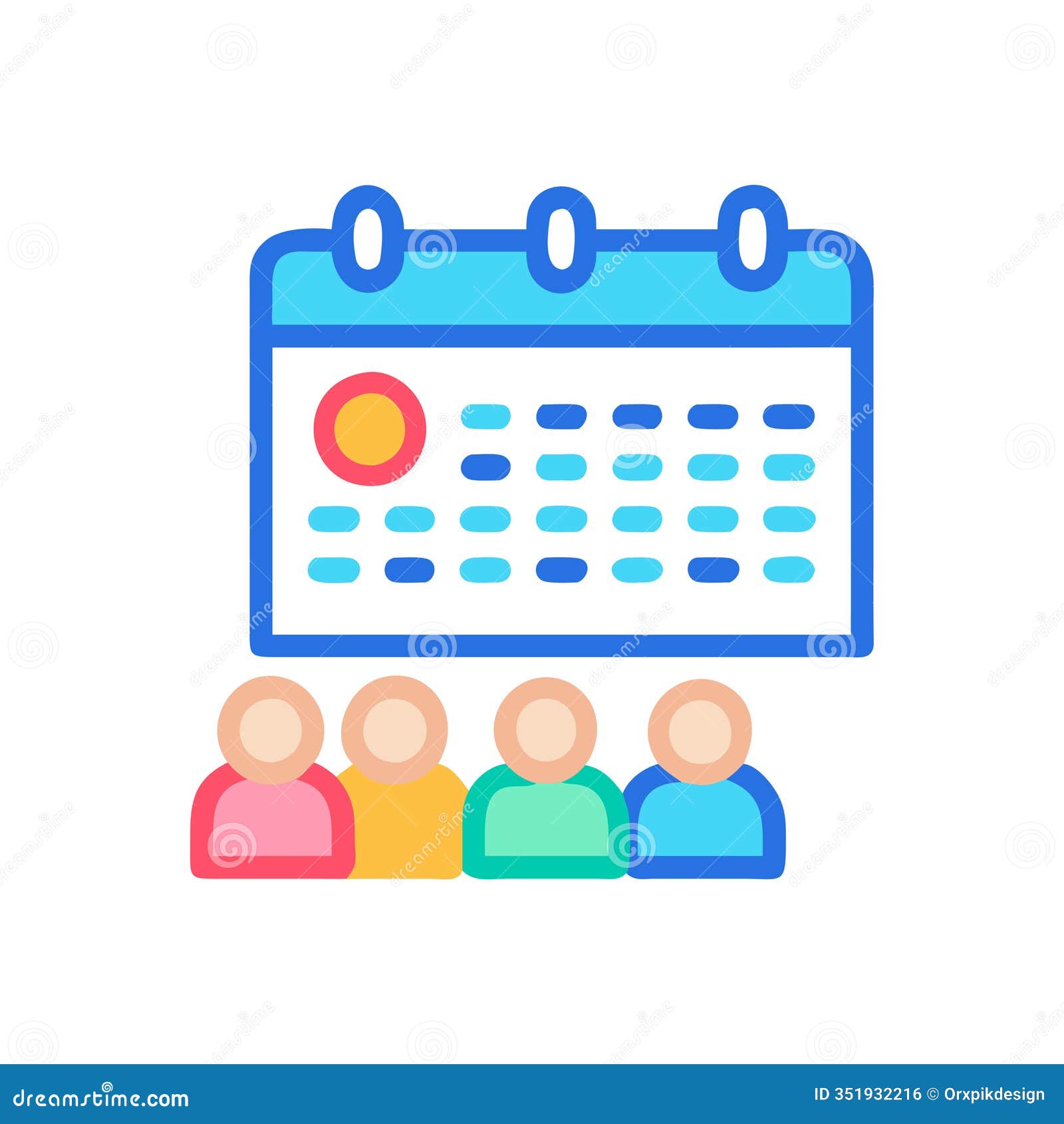 Educational Attendance Icon Stock Vector - Illustration of outline ...