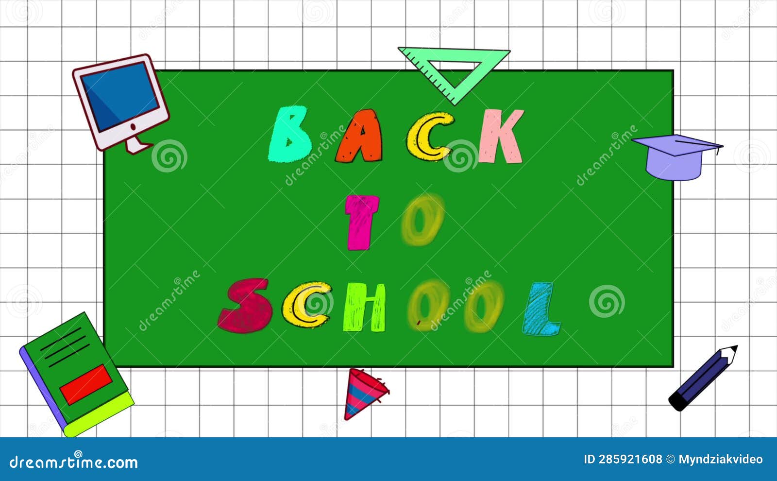 Educational Back To School Animated Background with Science and ...