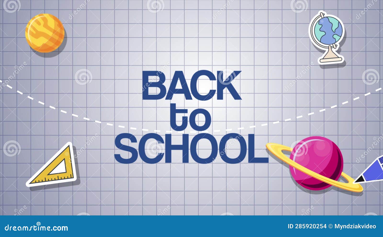 Educational Back To School Animated Background with Science and ...