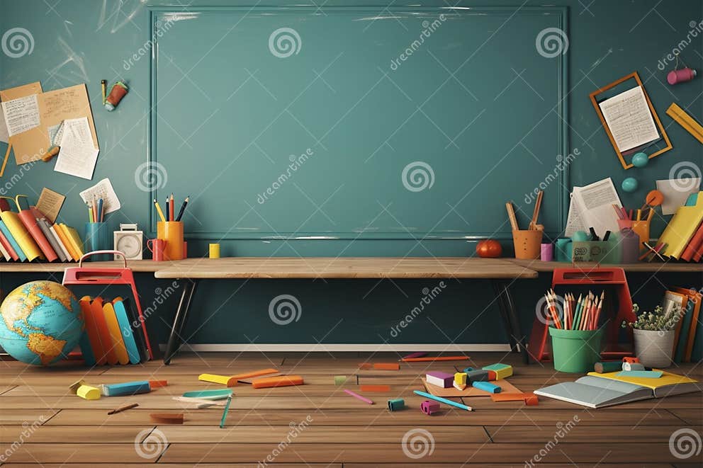 Educational Backdrop, Ample Space for Your Back To School Message Stock ...