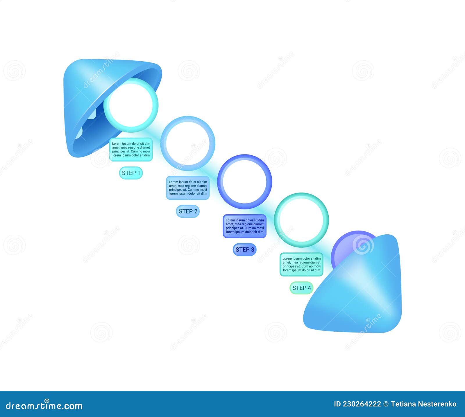Educational Blue Infographic Chart Design Template Stock Vector ...