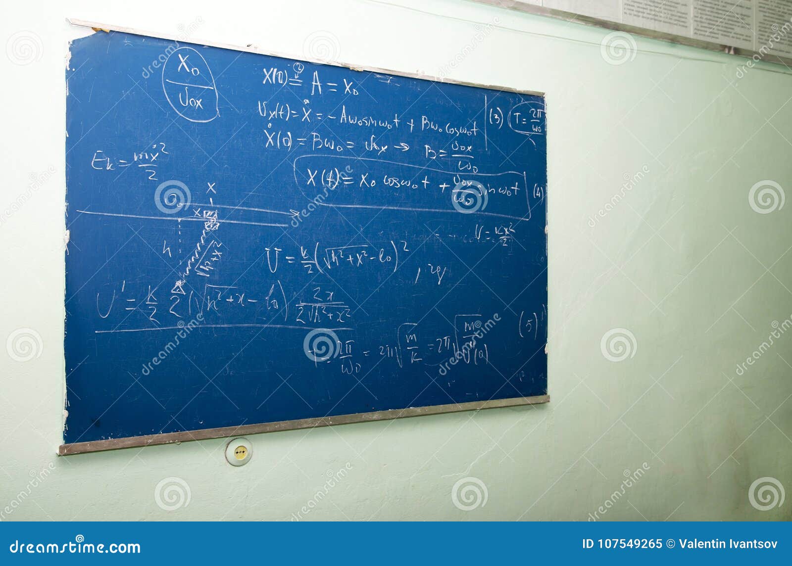 Educational Board with Mathematical Formulas Stock Image - Image of ...