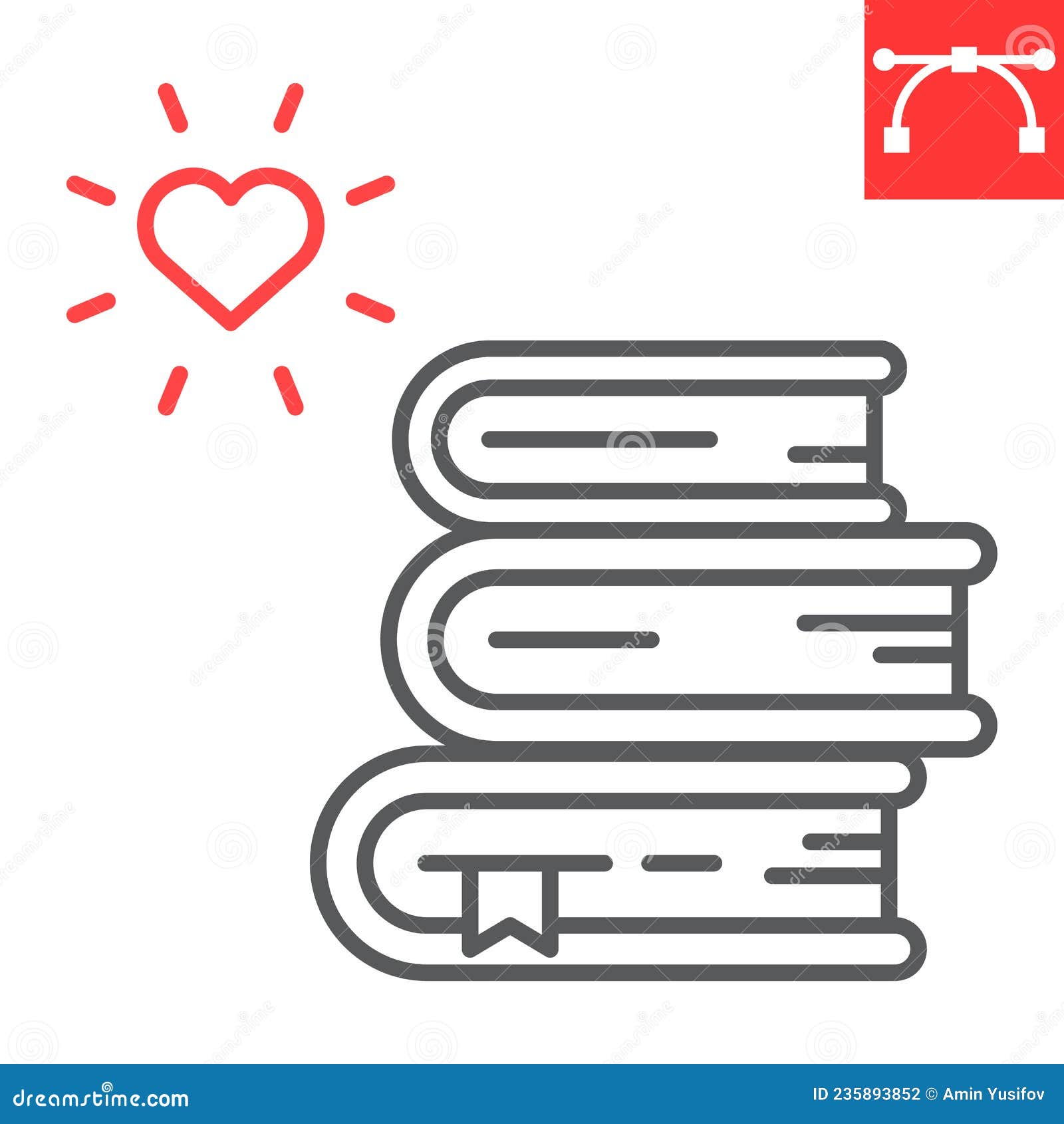 Educational Books Distribution Line Icon Stock Vector - Illustration of ...