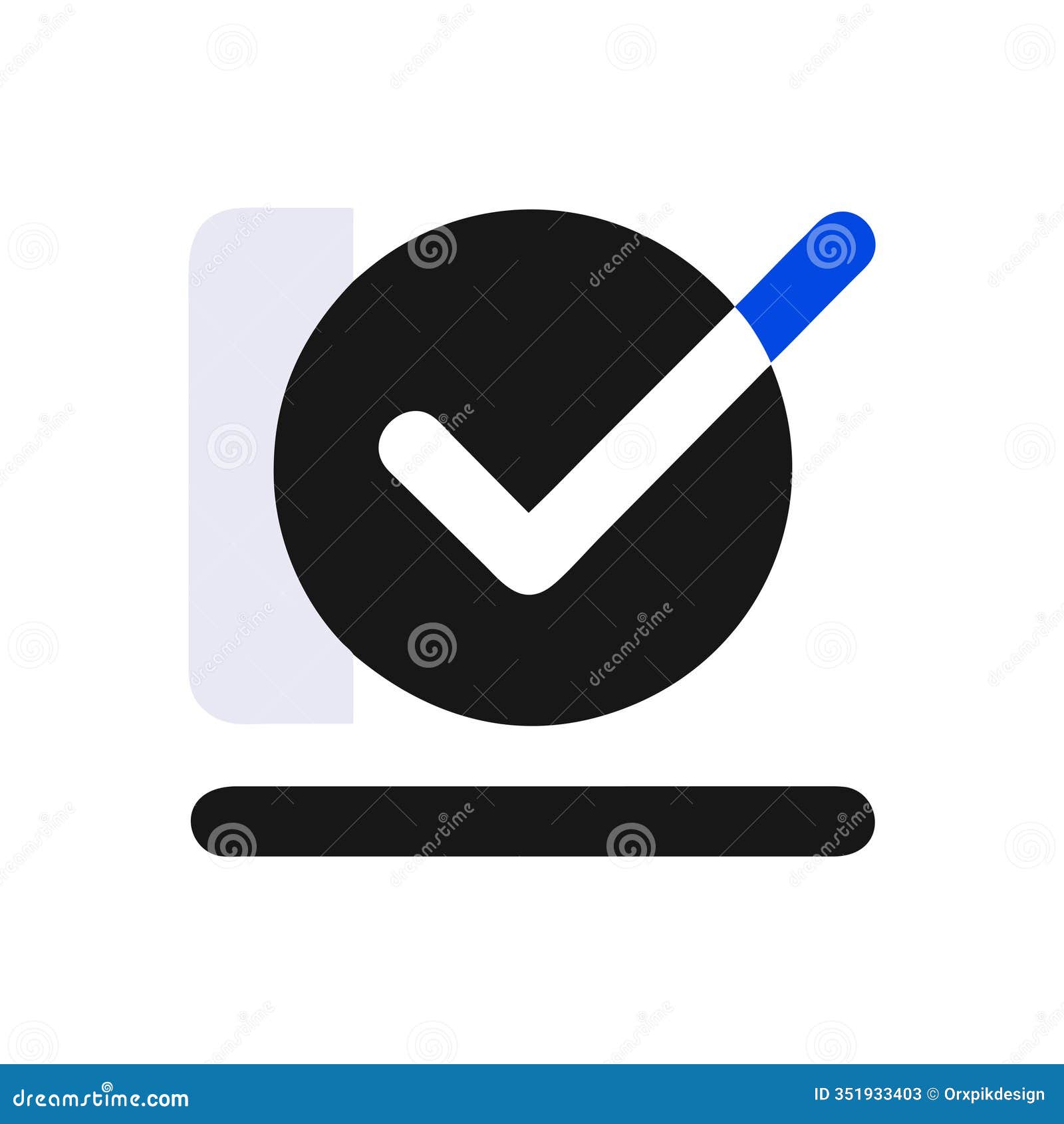 Educational Check Mark Icon Stock Vector - Illustration of learning ...