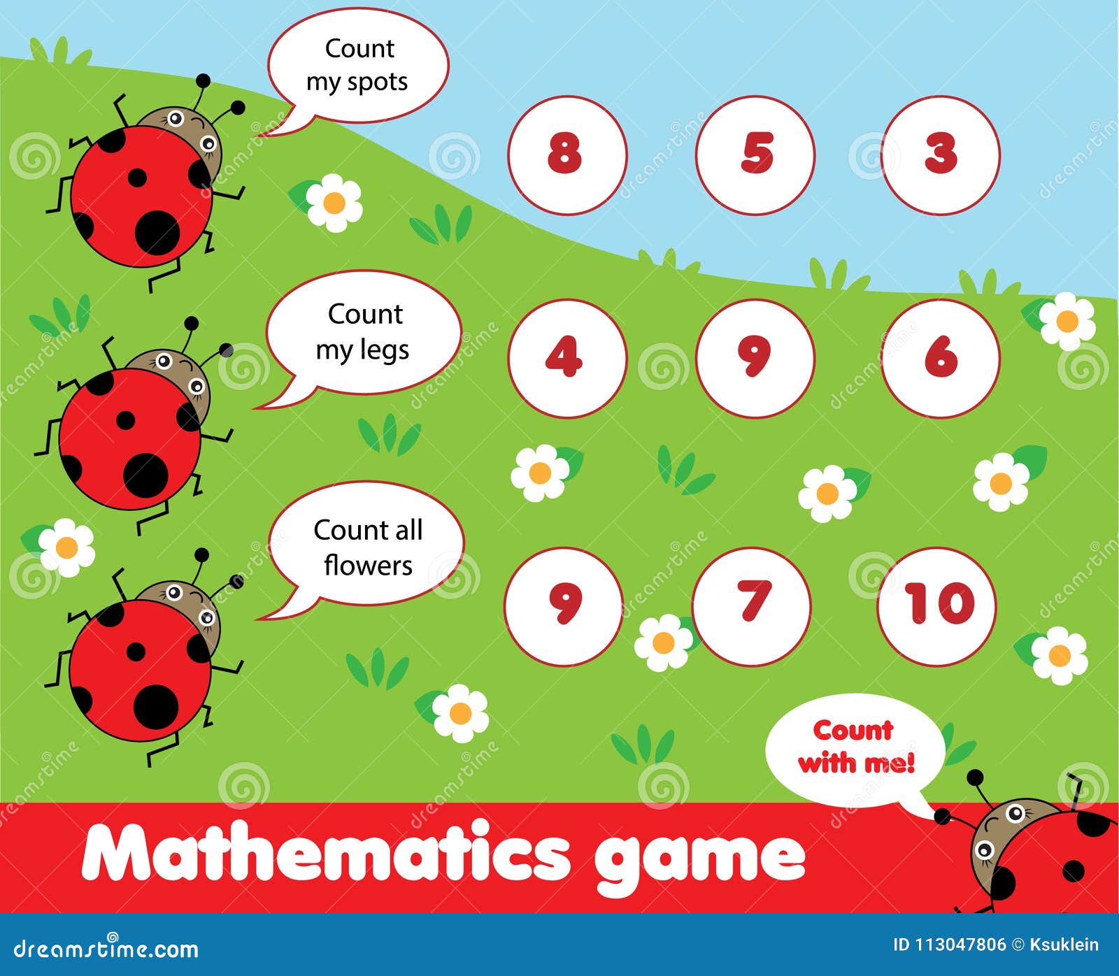 Math For Kids. Preschool Worksheet Activity. Developing Numeracy Skills ...