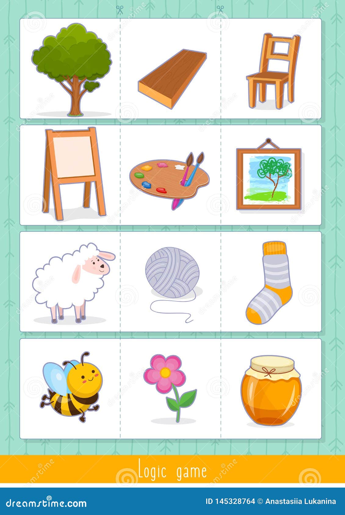 Educational Children Game. Logic Game for Kids Stock Vector ...