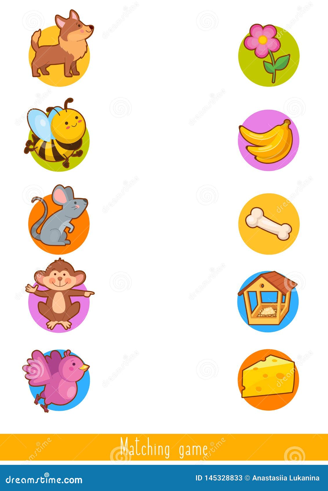 Educational Children Game. Matching Game For Kids. Logic Activity ...
