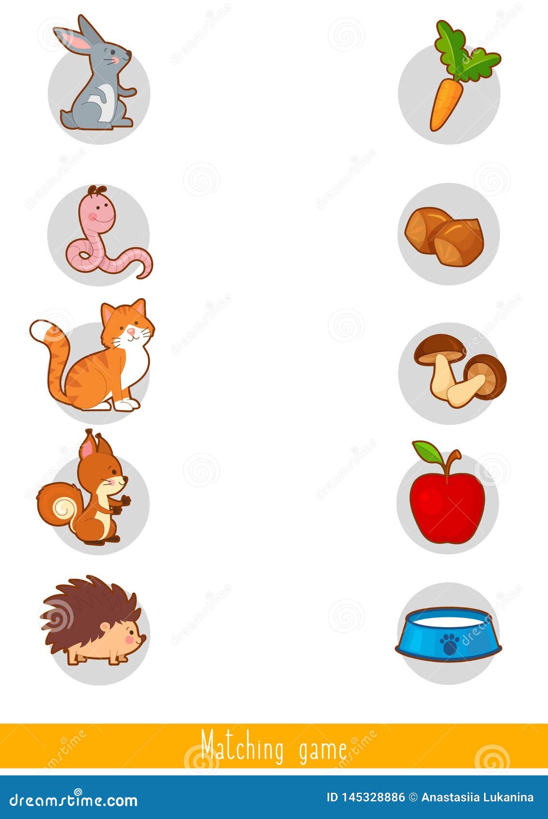 Logic Kid Combine Picture Game Printable Template Vector Illustration ...