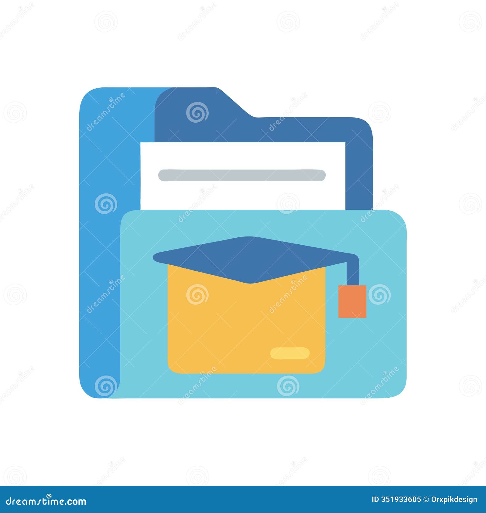 Educational Class Folder Icon Stock Vector - Illustration of learning ...