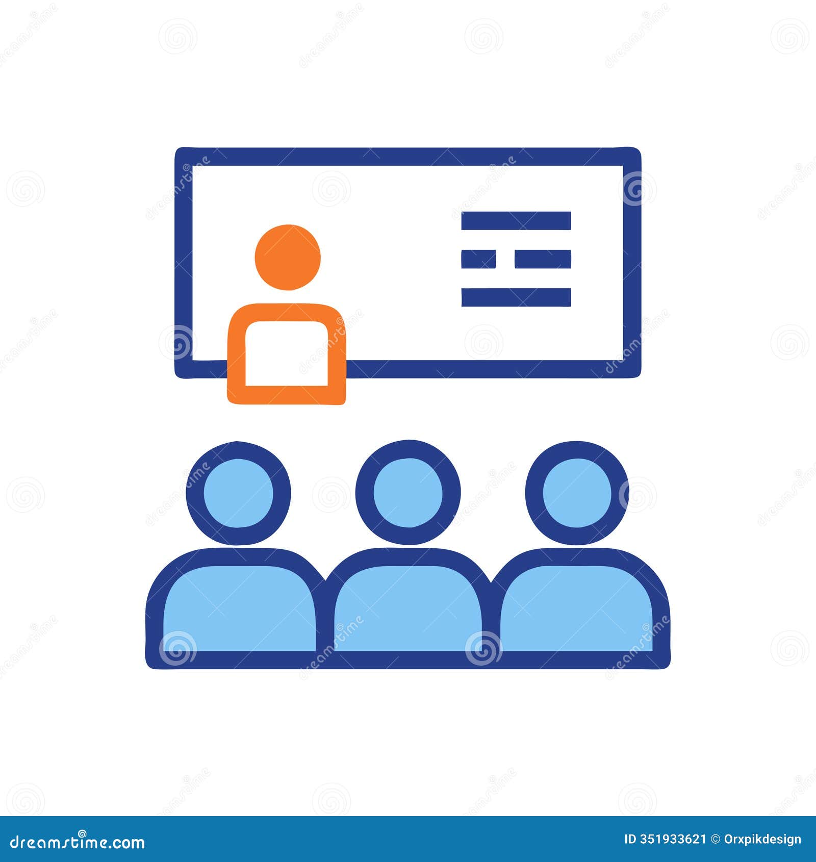 Educational Classroom Icon stock vector. Illustration of student ...