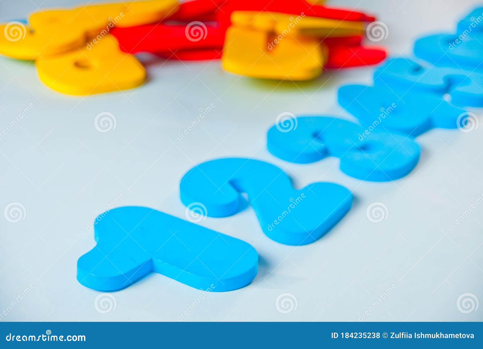 Educational Colorful Numeral Figures. Teaching Children Numbers Stock ...