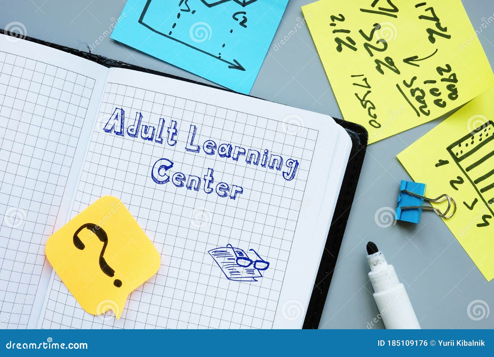 Educational Concept about Adult Learning Center with Sign on the Sheet ...