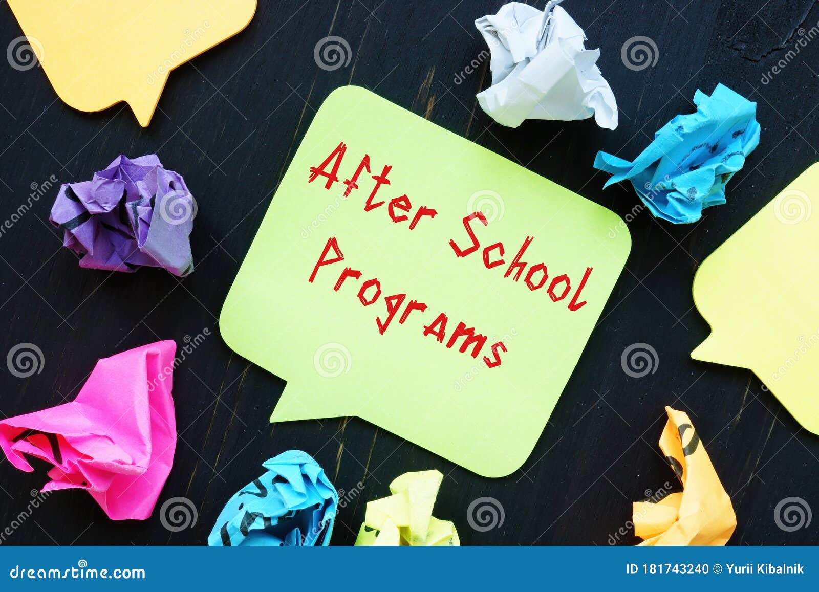 Educational Concept about after School Programs with Phrase on the ...