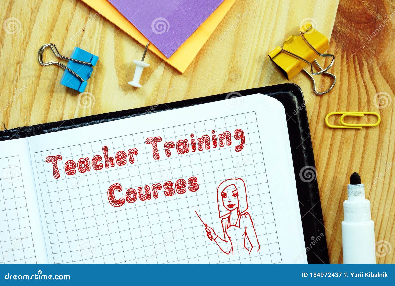 Educational Concept about Teacher Training Courses with Sign on the ...