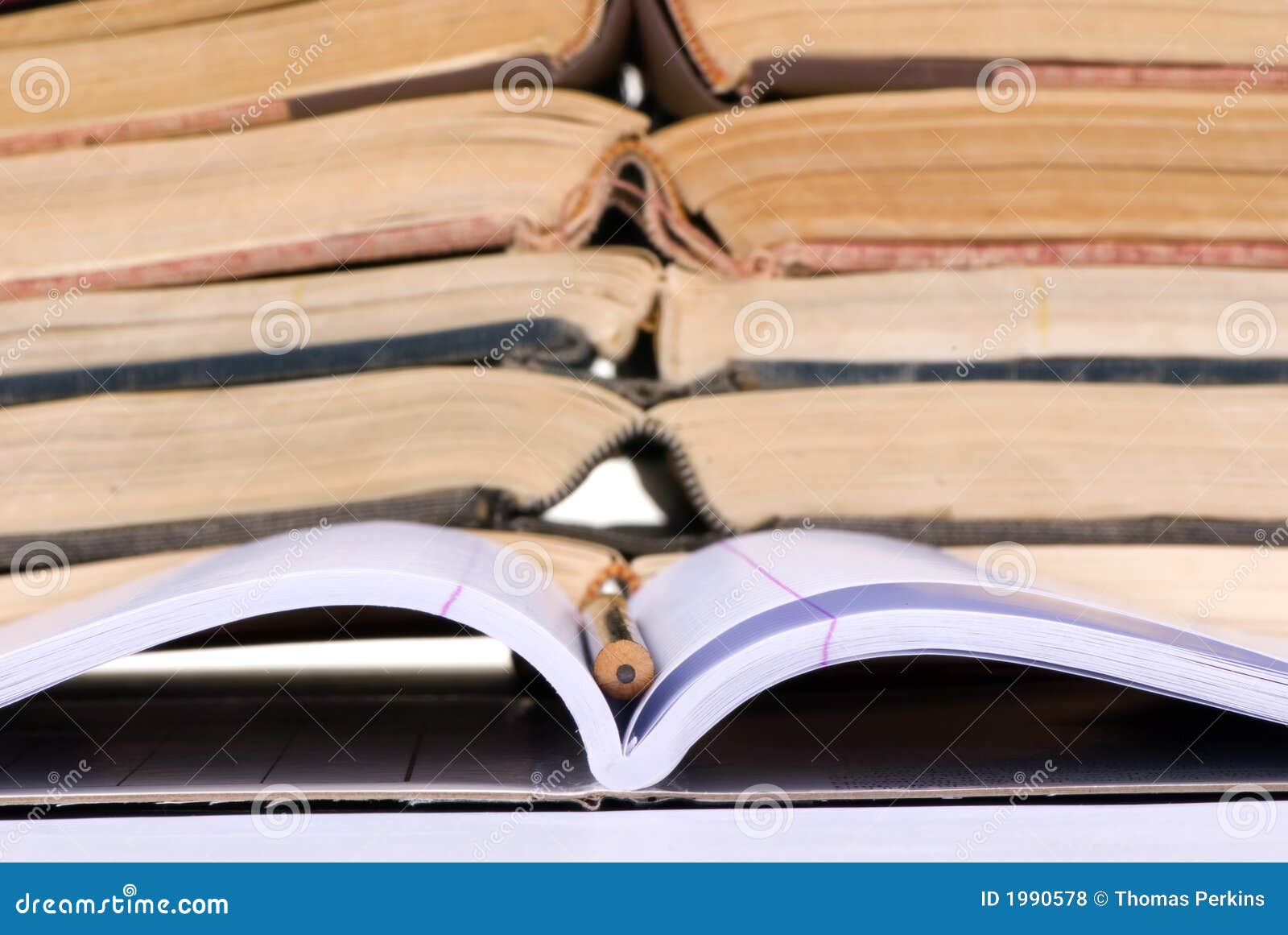 Educational Concepts (open Notebook with Books) Stock Photo - Image of ...