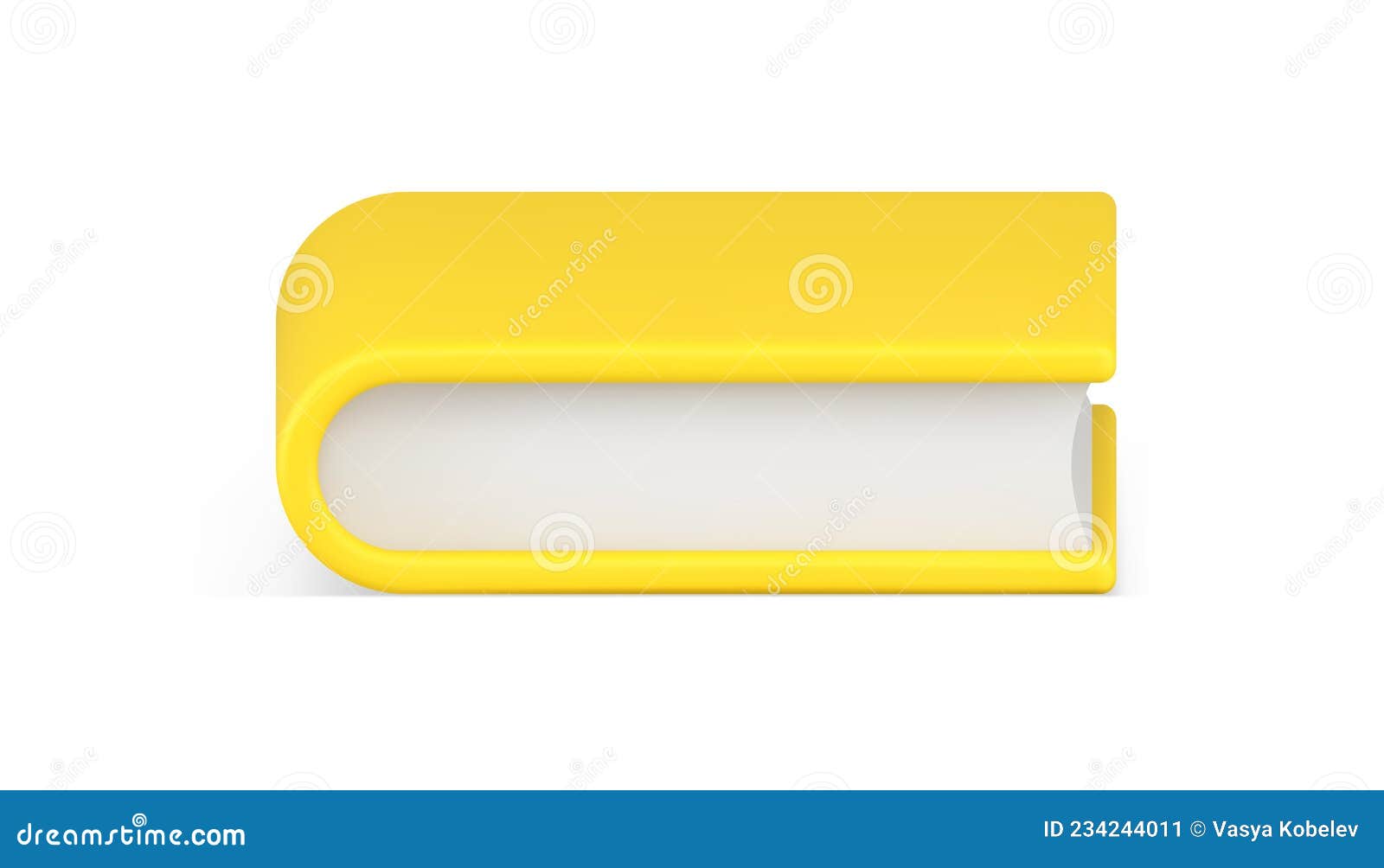 Educational Dictionary Library Book Yellow Cover 3d Icon Vector ...