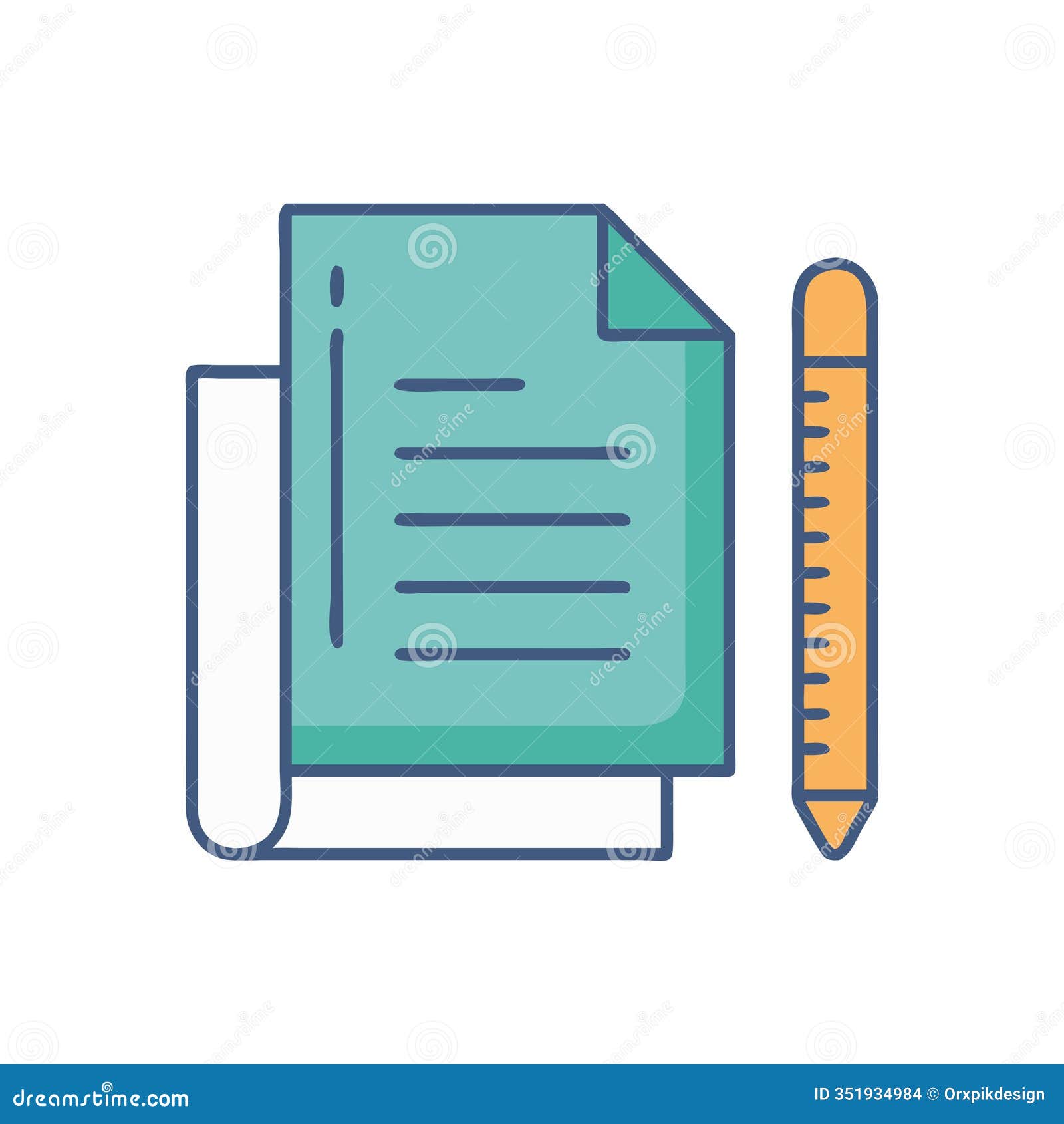 Educational Drafting Paper Icon Stock Vector - Illustration of ...