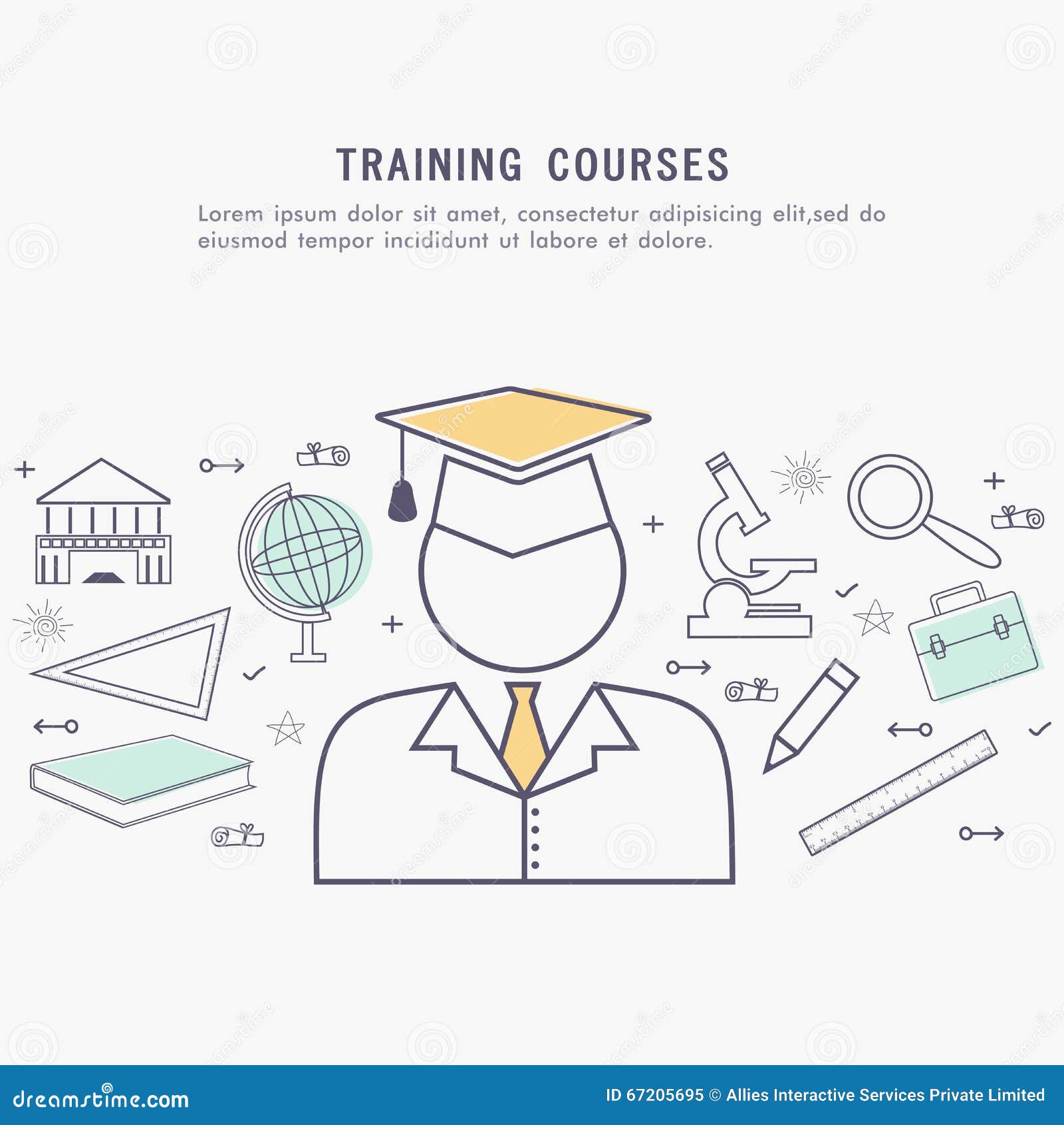 Educational Elements for Training Course. Stock Illustration ...