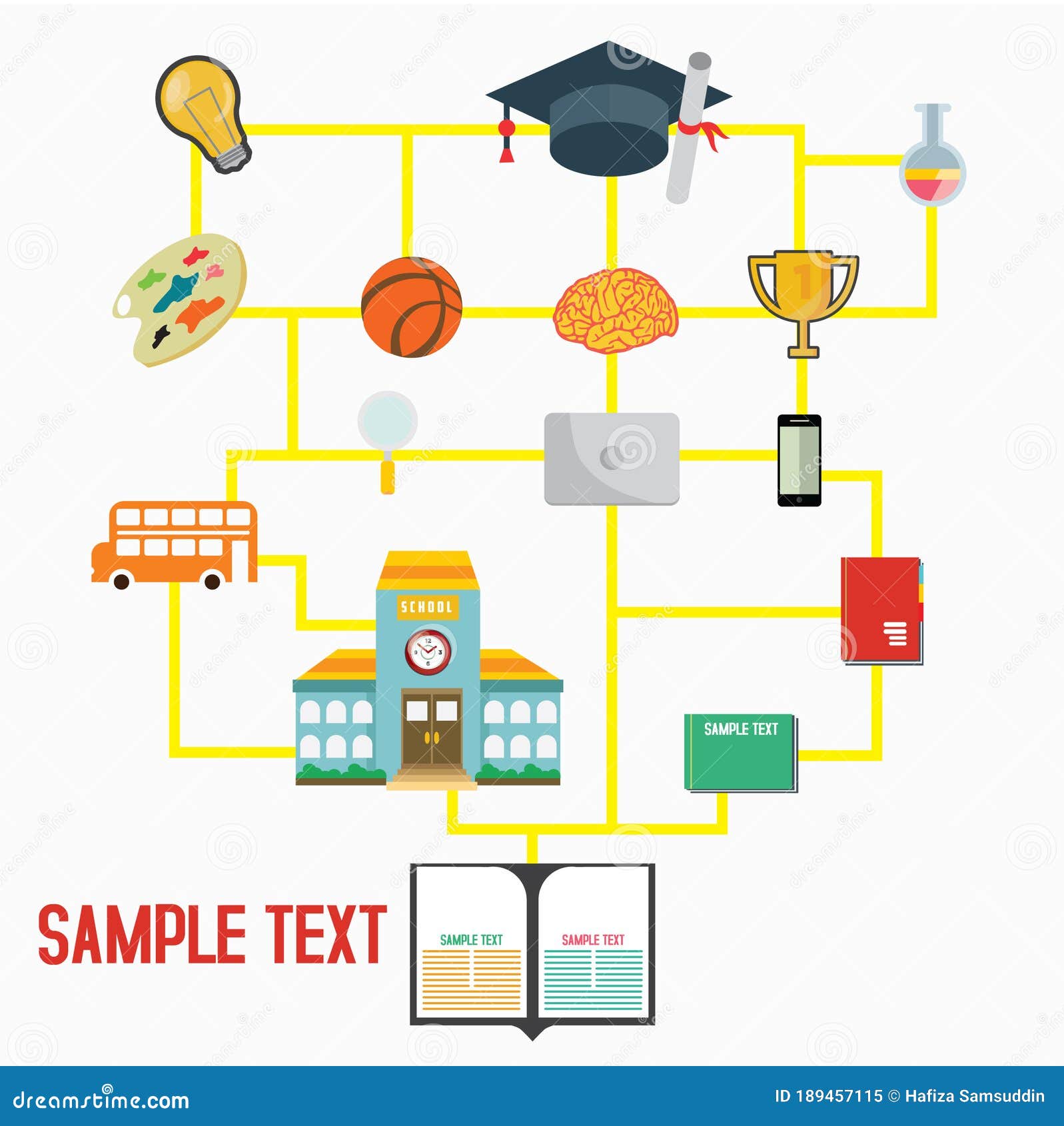 Educational Equipments. Vector Illustration Decorative Design Stock ...
